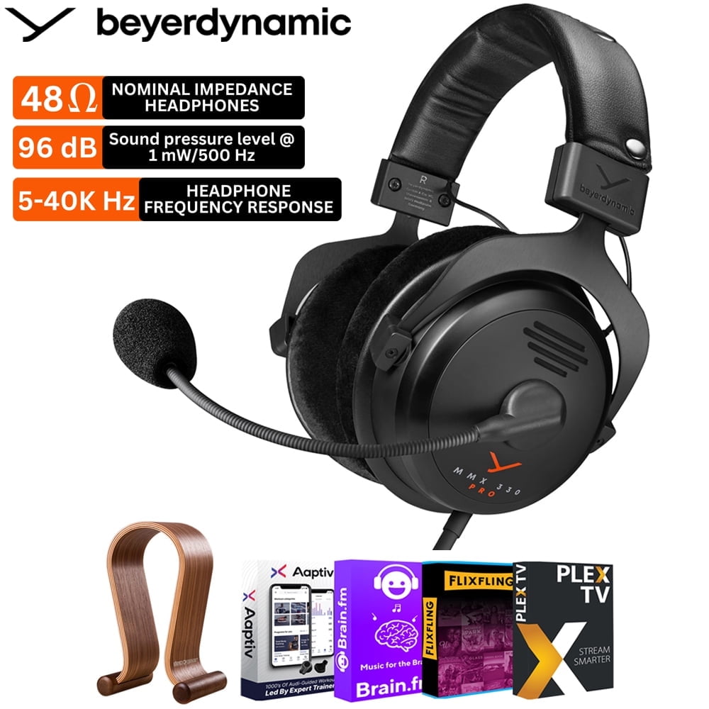 BeyerDynamic 1001163 MMX 330 Pro Open-back Gaming Headset Bundle with ...