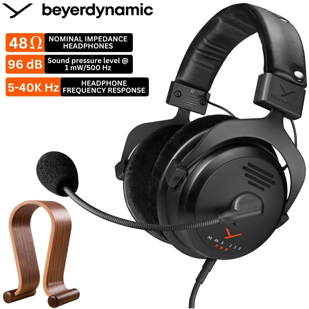 BeyerDynamic 1001163 MMX 330 Pro Open-back Gaming Headset Bundle with ...