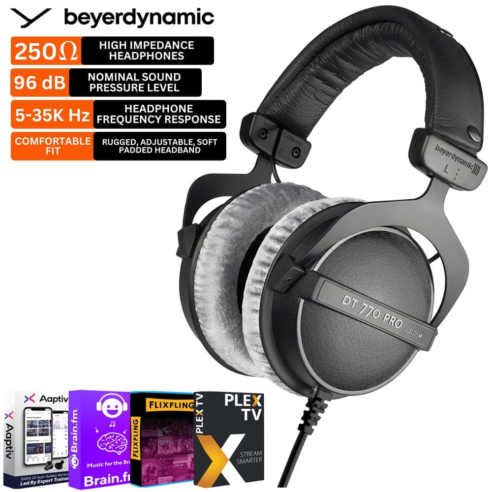BeyerDynamic 459046 DT 770 PRO Closed Dynamic Studio Headphones, 250 ...