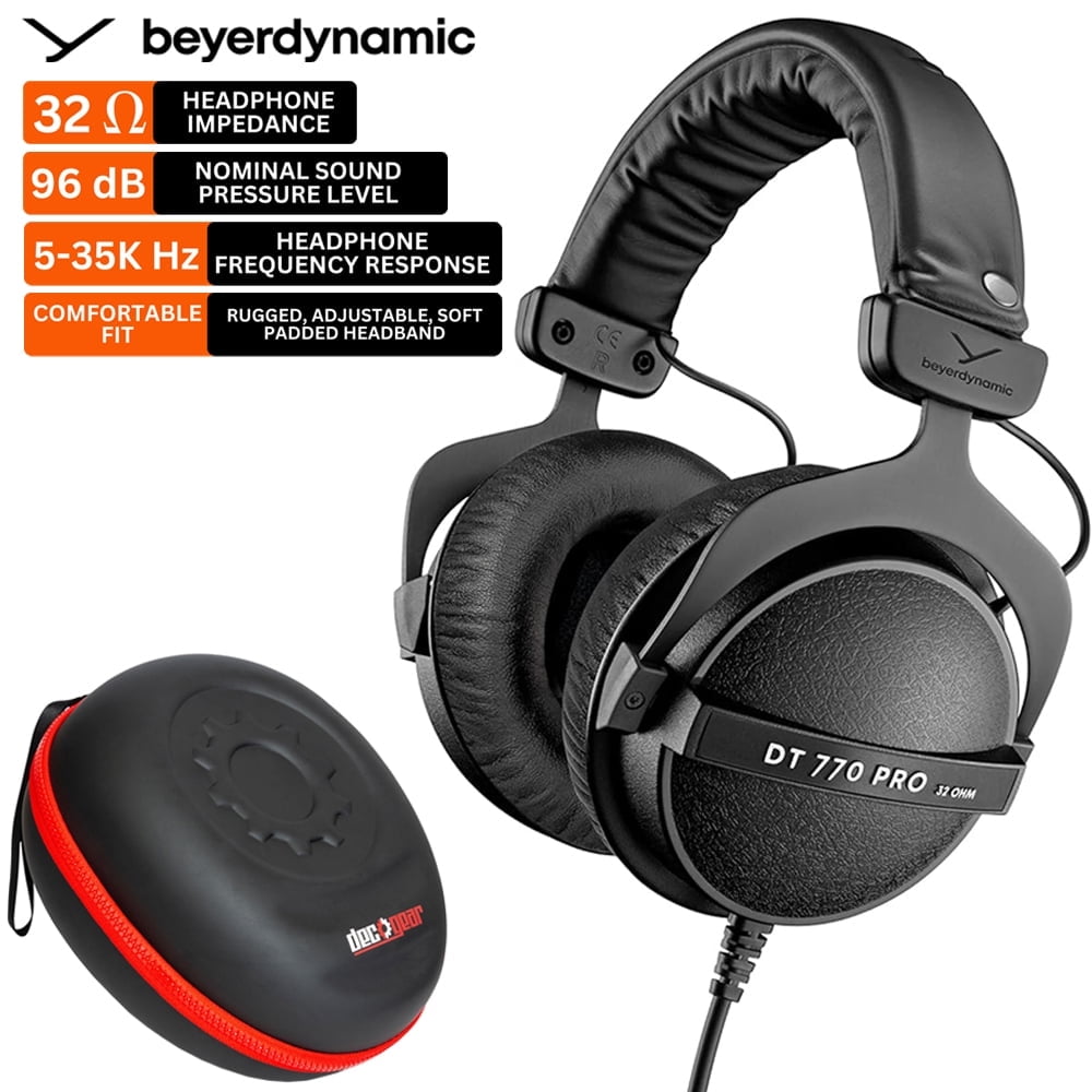 BeyerDynamic 483664 DT 770 PRO Closed Dynamic Studio Headphones, 32 ...