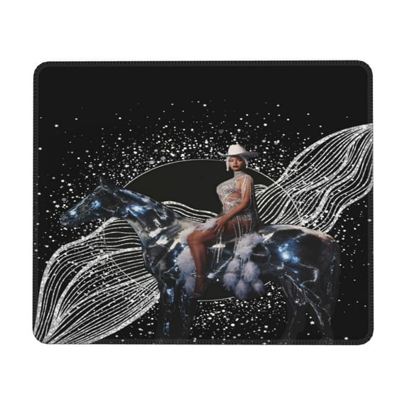 Beyon-,c Mouse Pad Square Stitched Edges Non-Slip Rubber Washable ...