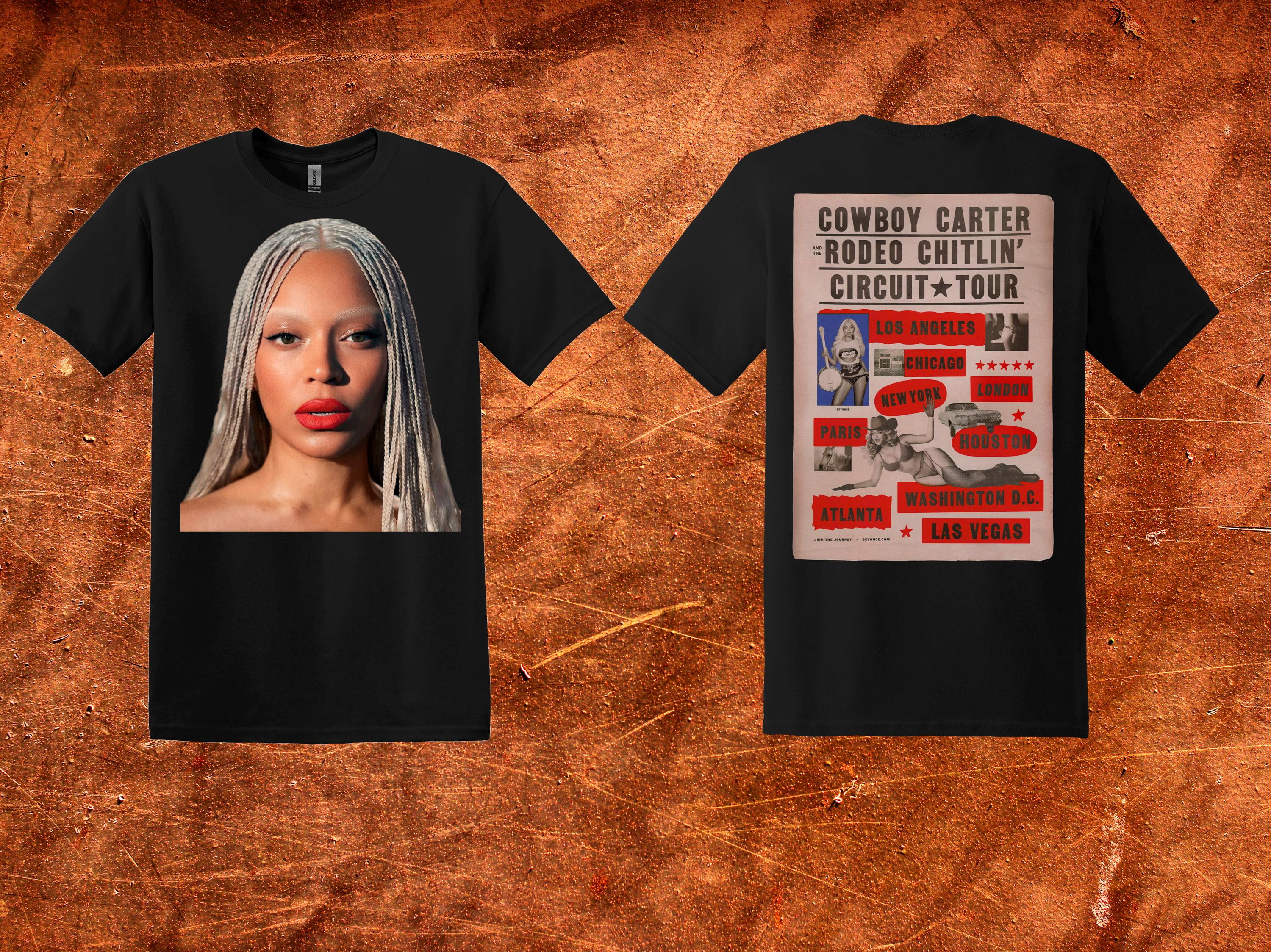 Beyoncé! Cowboy tee Carter Tour Shirt - Walmart.com