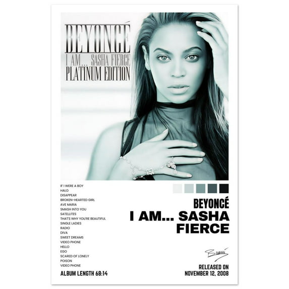 Beyoncé Signed Print, I Am Sasha Fierce Album Art, Y2K Aesthetic Wall ...