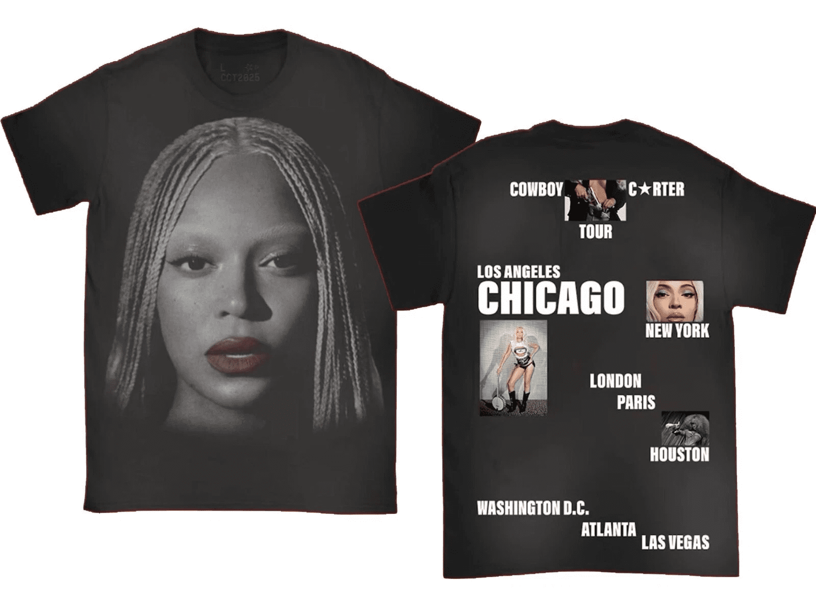 Beyoncc Cowboy Carter Chicago Exclusive Tour 2025 Tshirt - Walmart.com