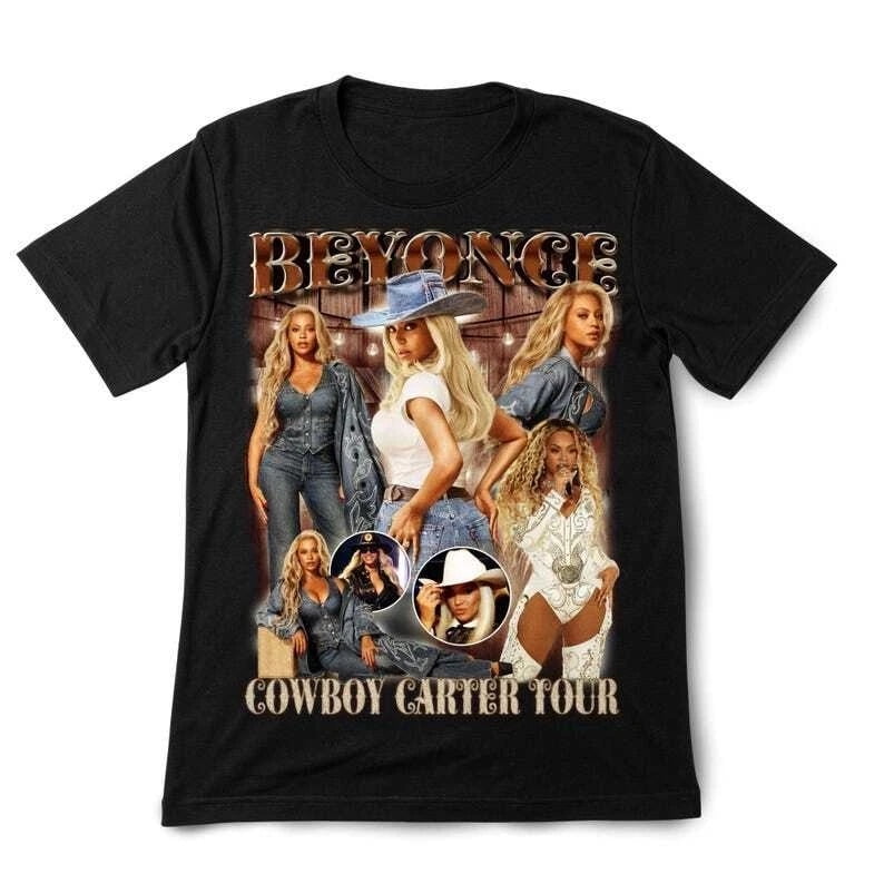 Beyonce Cowboy Carter Tour Bootleg Rap Tee Concert Fan T-Shirt ...