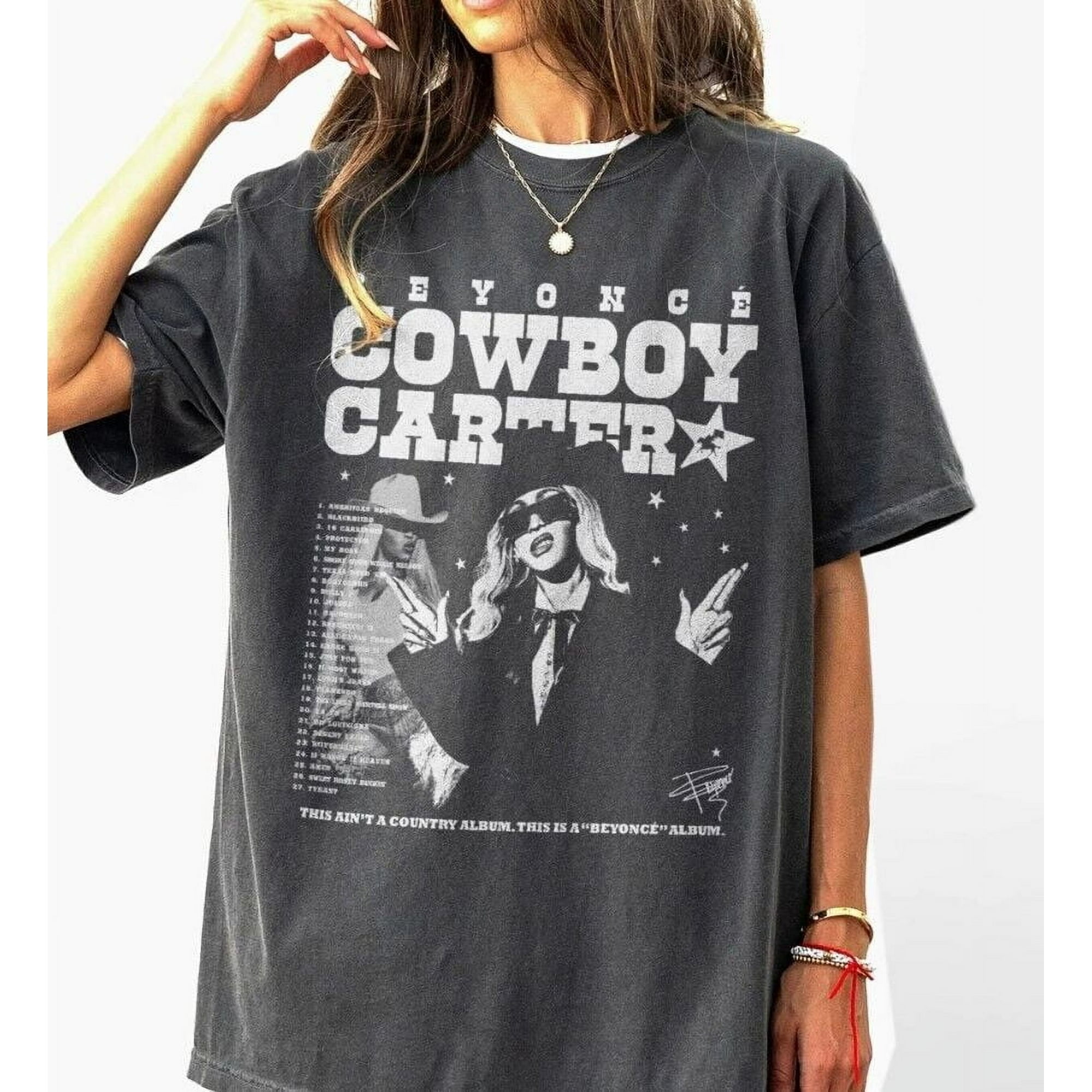 Beyonce Cowboy Carter Vintage Graphic Tee – Retro Western Tour Shirt ...