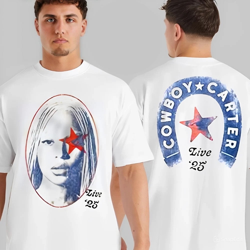 Beyonceeeee Cowboy Carter Tour Merch Tee Los Angeles Live 25 Two Sides ...