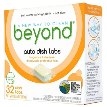 Natural Automatic Dishwasher Detergent Packs, Free and Clear, 45 Powder ...