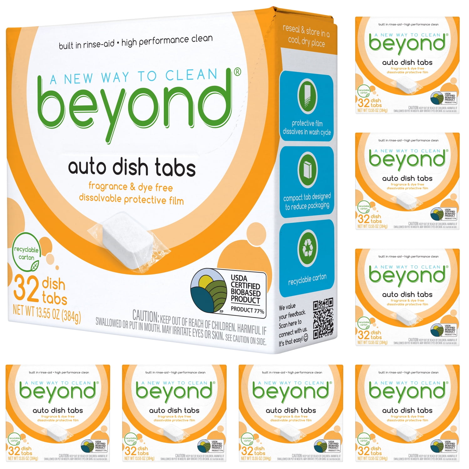 Beyond Auto Dishwasher Tablets [8 Boxes of 32] - Power Cleanse with ...
