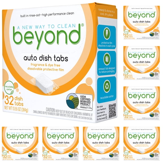Beyond Auto Dishwasher Tablets [8 Boxes of 32] - Power Cleanse with ...