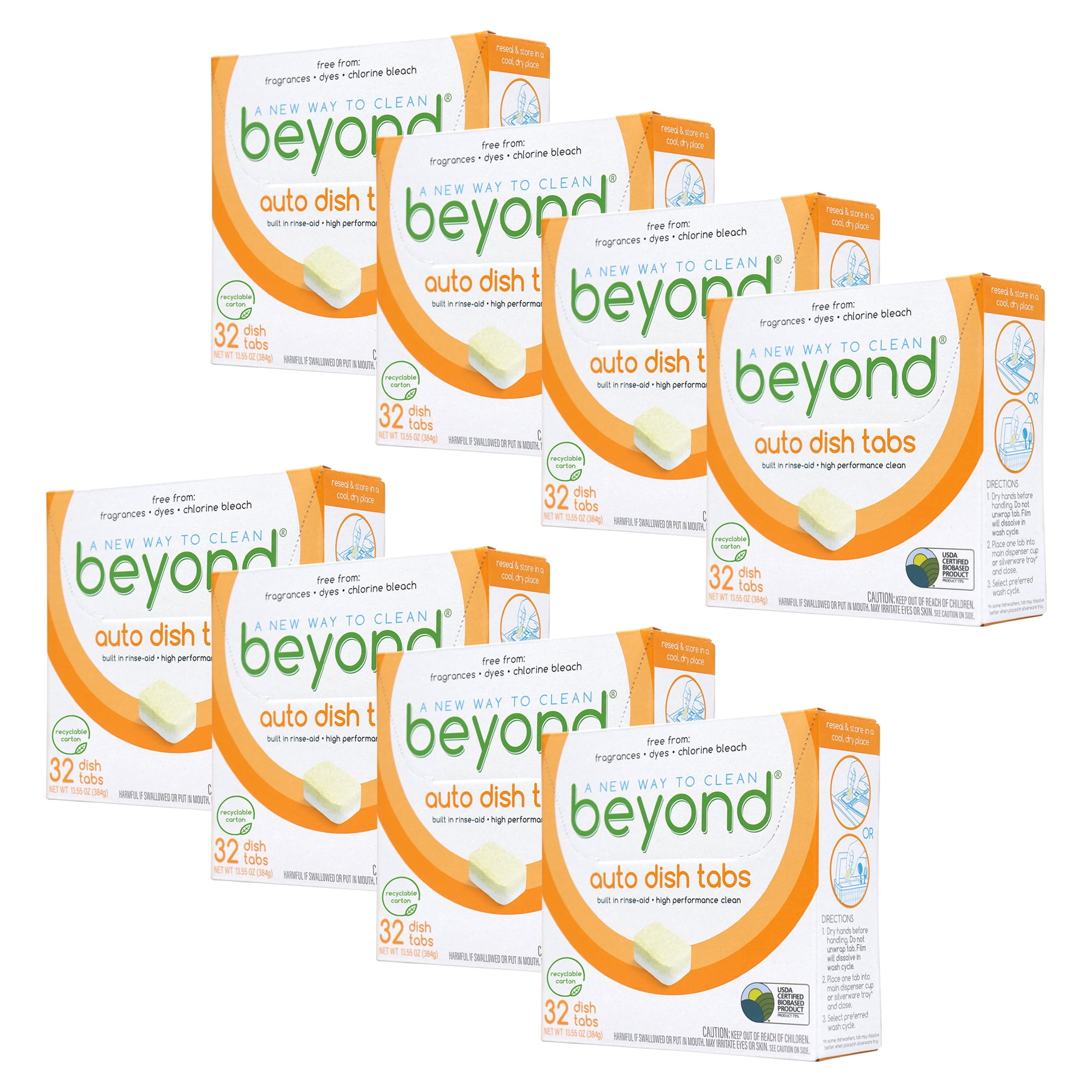 Beyond Auto Dishwasher Tablets [8 Boxes of 32] - Power Cleanse with ...