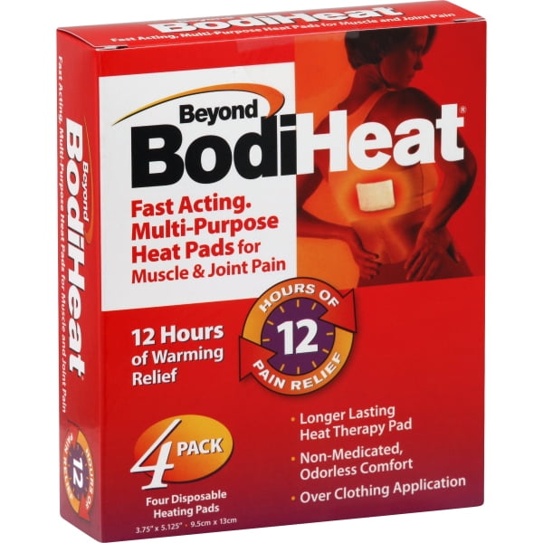 Beyond BodiHeat Heating Pads, 4 Count - Walmart.com
