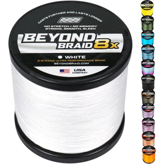Beyond Braid White 8X Strand 500 Yards 30lb - Walmart.com