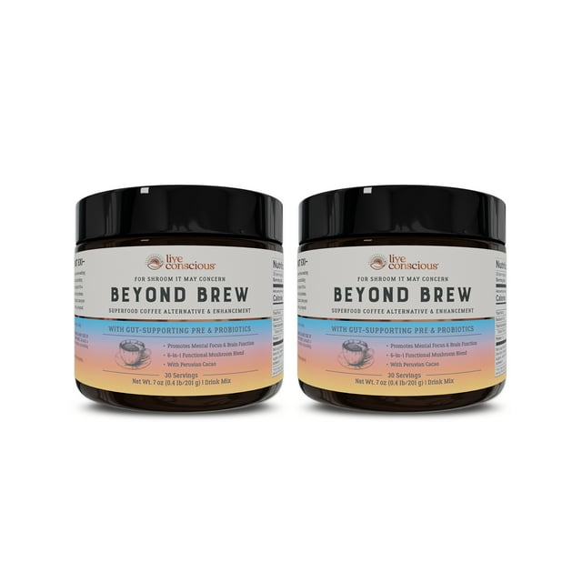 Live Conscious Beyond Brew Mushroom Superfood Coffee Substitute, Low ...