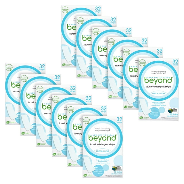 Beyond Clean Care Cloth Washing Laundry Detergent Strips [12 packs of ...