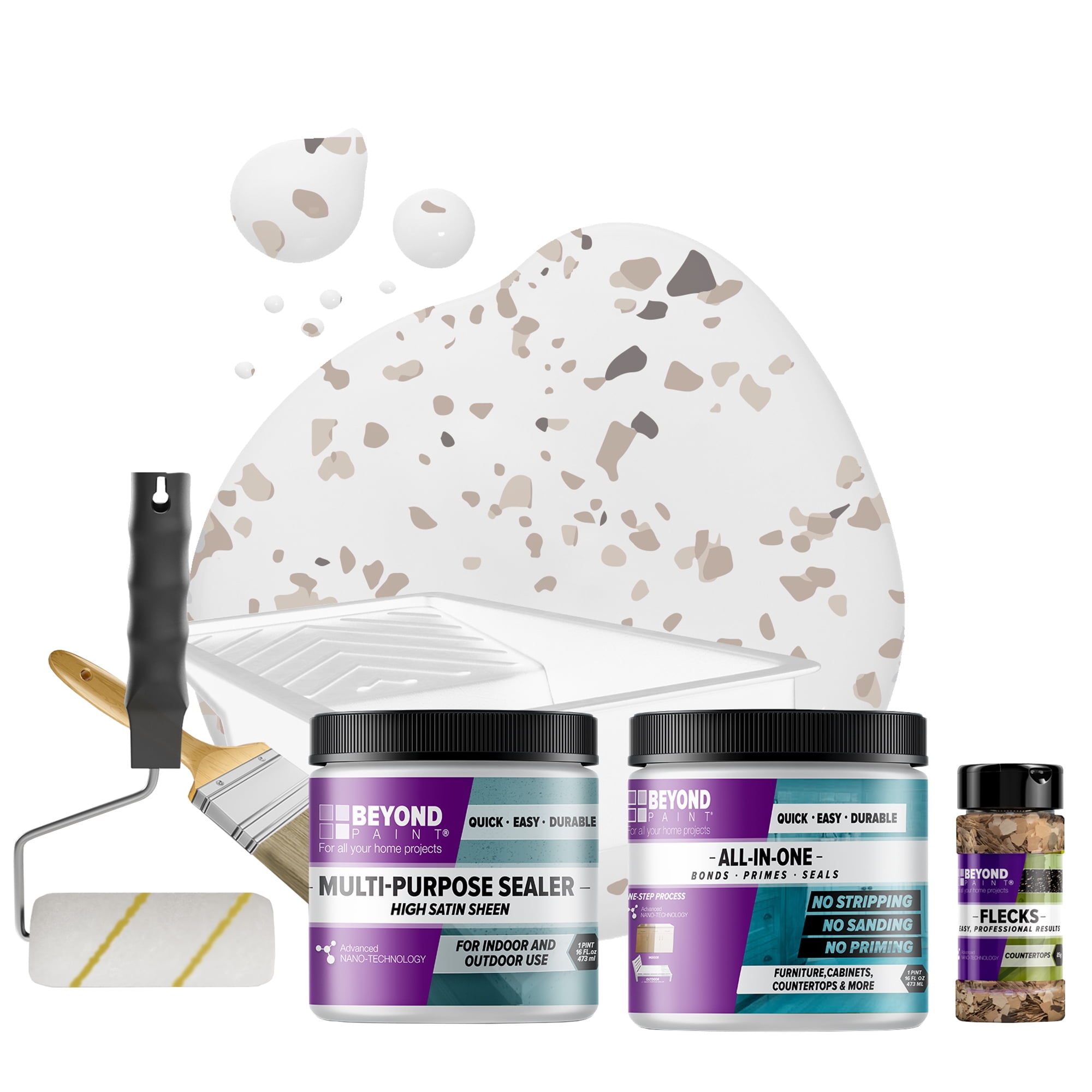 Beyond Paint Countertop Makeover Kit with Paint, Sealer, Flecks and ...