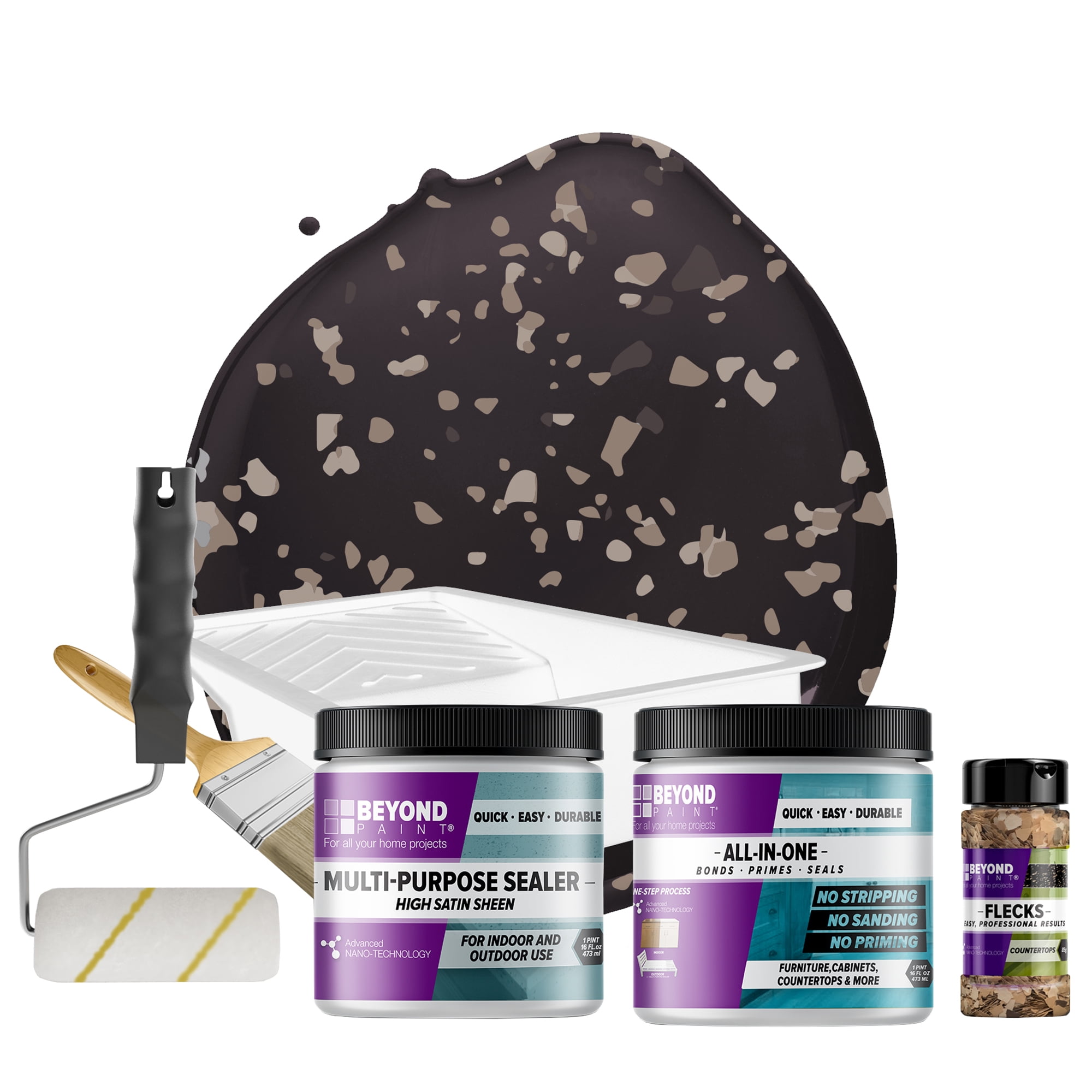 Beyond Paint Countertop Makeover Kit with Paint, Sealer, Flecks and ...