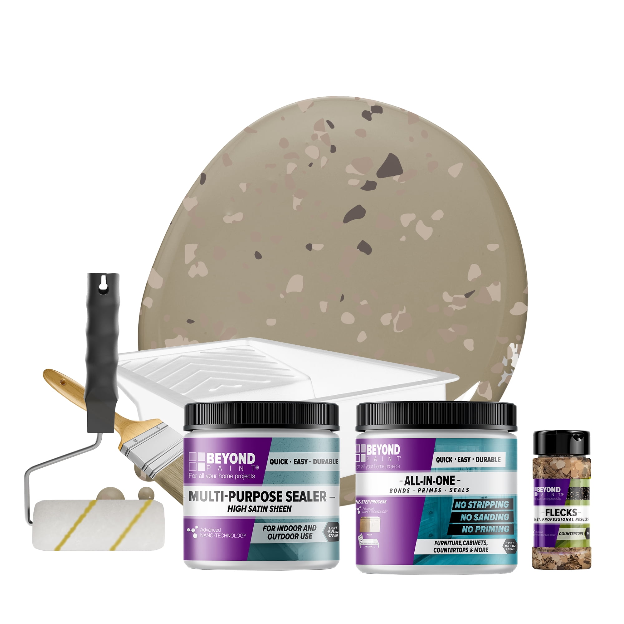 Beyond Paint Countertop Makeover Kit with Paint, Sealer, Flecks and ...