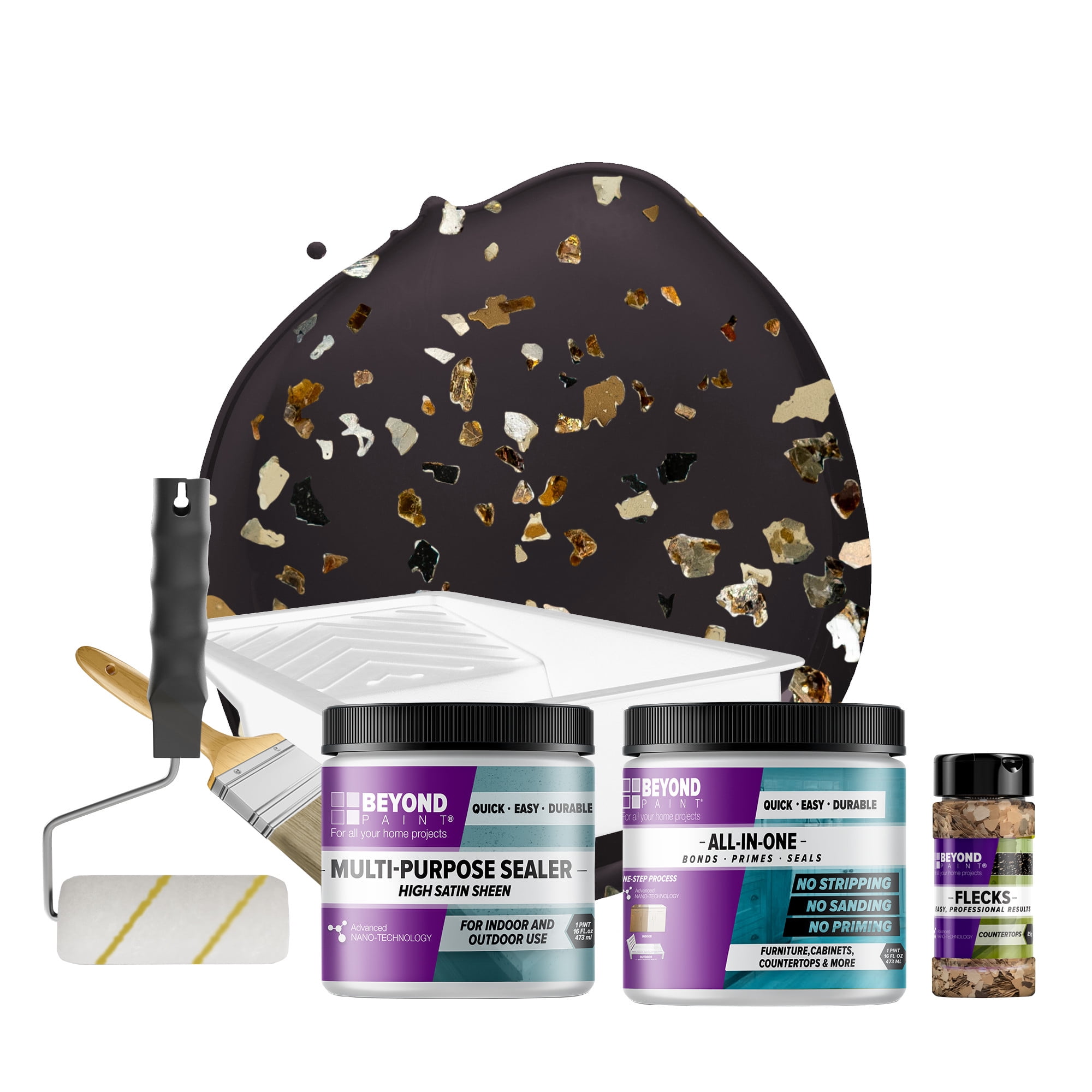 Beyond Paint Oxford Bronze Flecks Countertop Makeover Kit with Paint ...