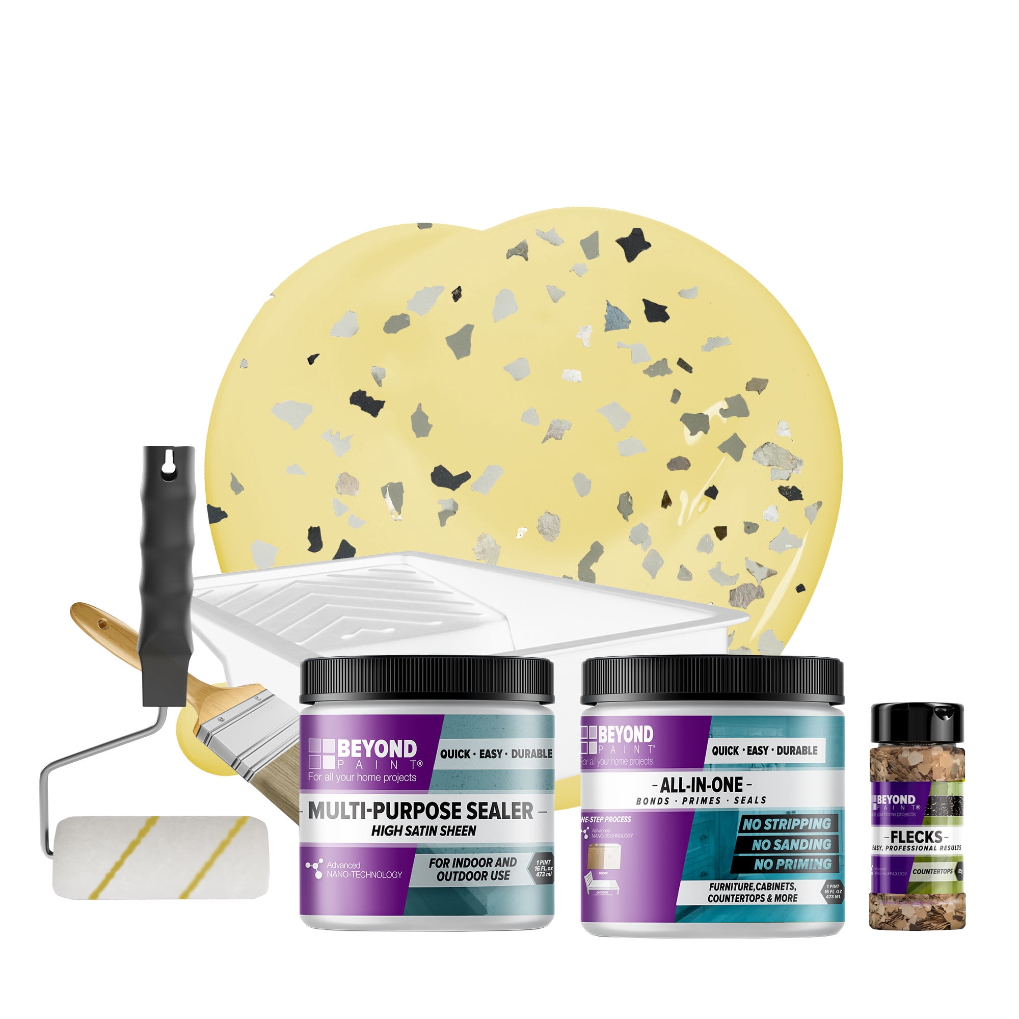 Beyond Paint Smoked Gray Flecks Countertop Makeover Kit with Paint ...