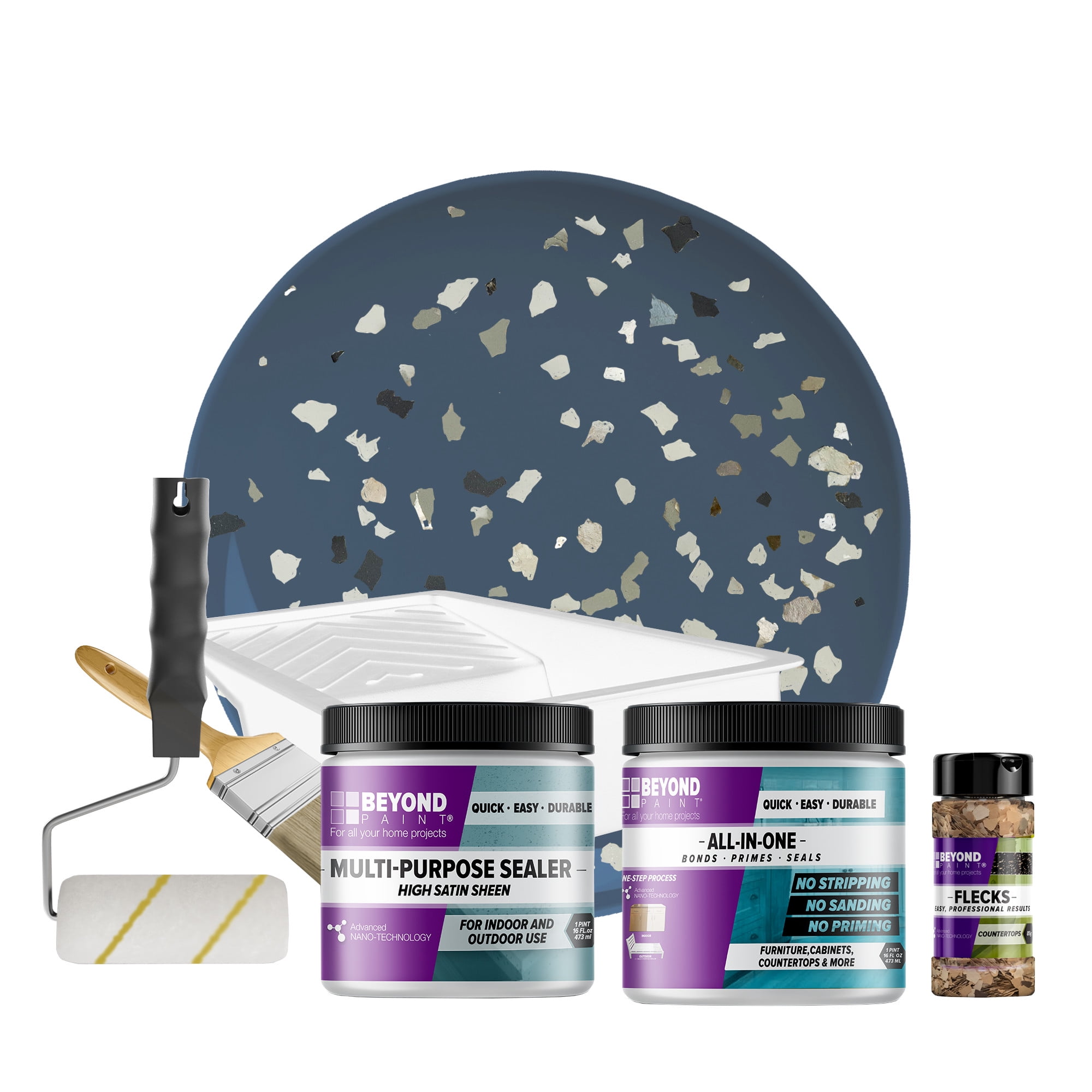 Beyond Paint Smoked Gray Flecks Countertop Makeover Kit with Paint ...