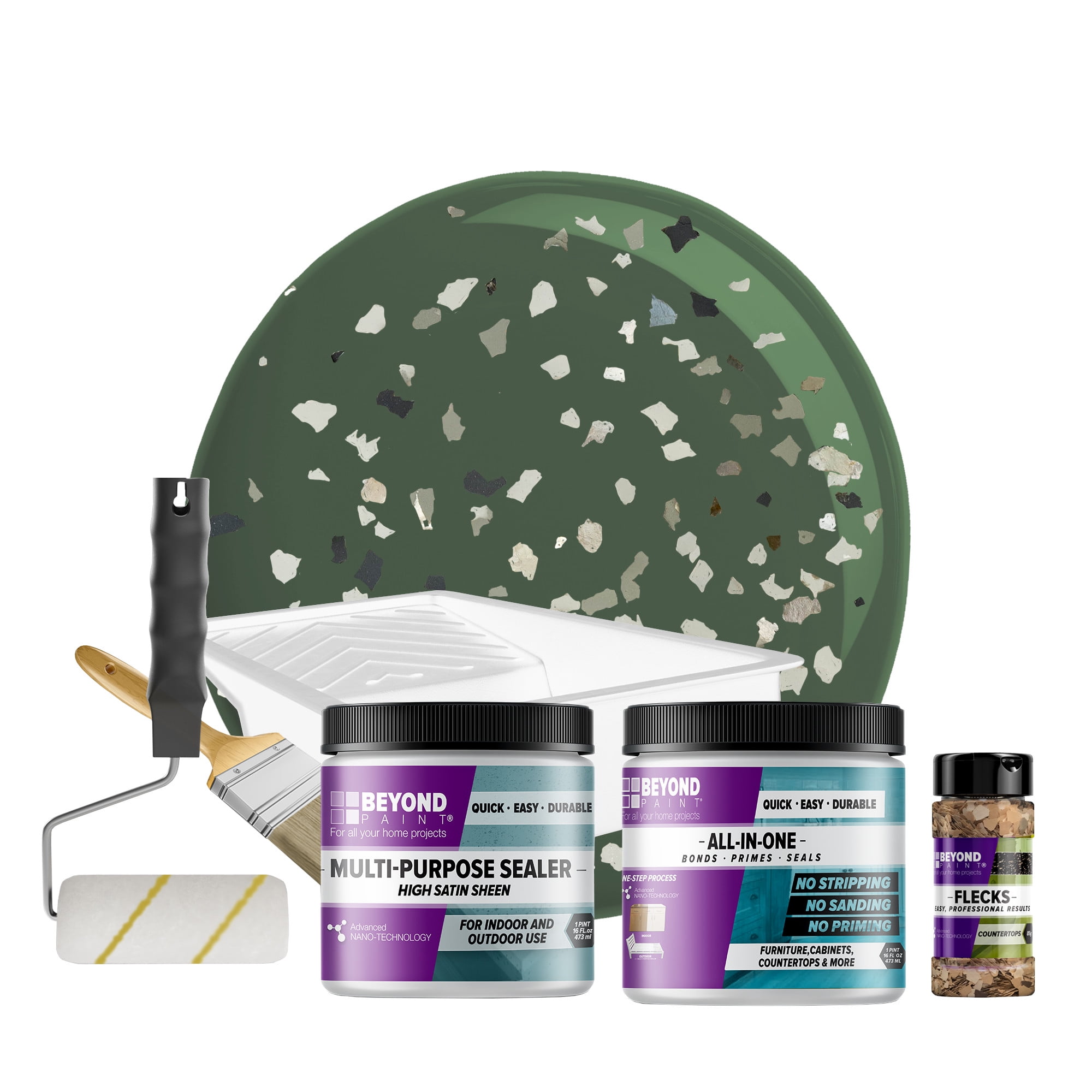 Beyond Paint Smoked Gray Flecks Countertop Makeover Kit with Paint ...