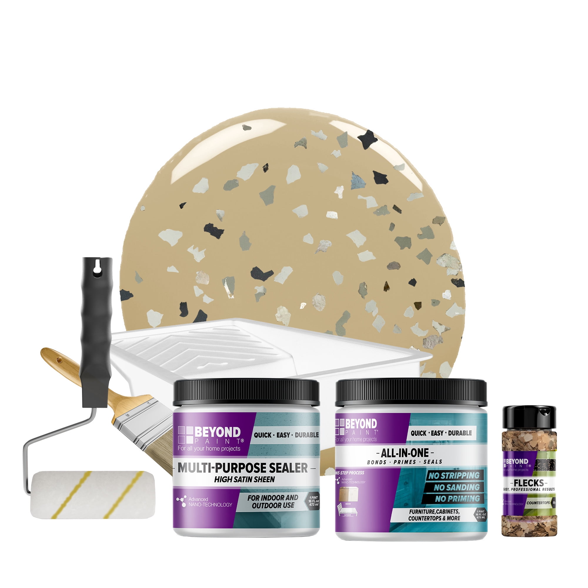 Beyond Paint Smoked Gray Flecks Countertop Makeover Kit with Paint ...