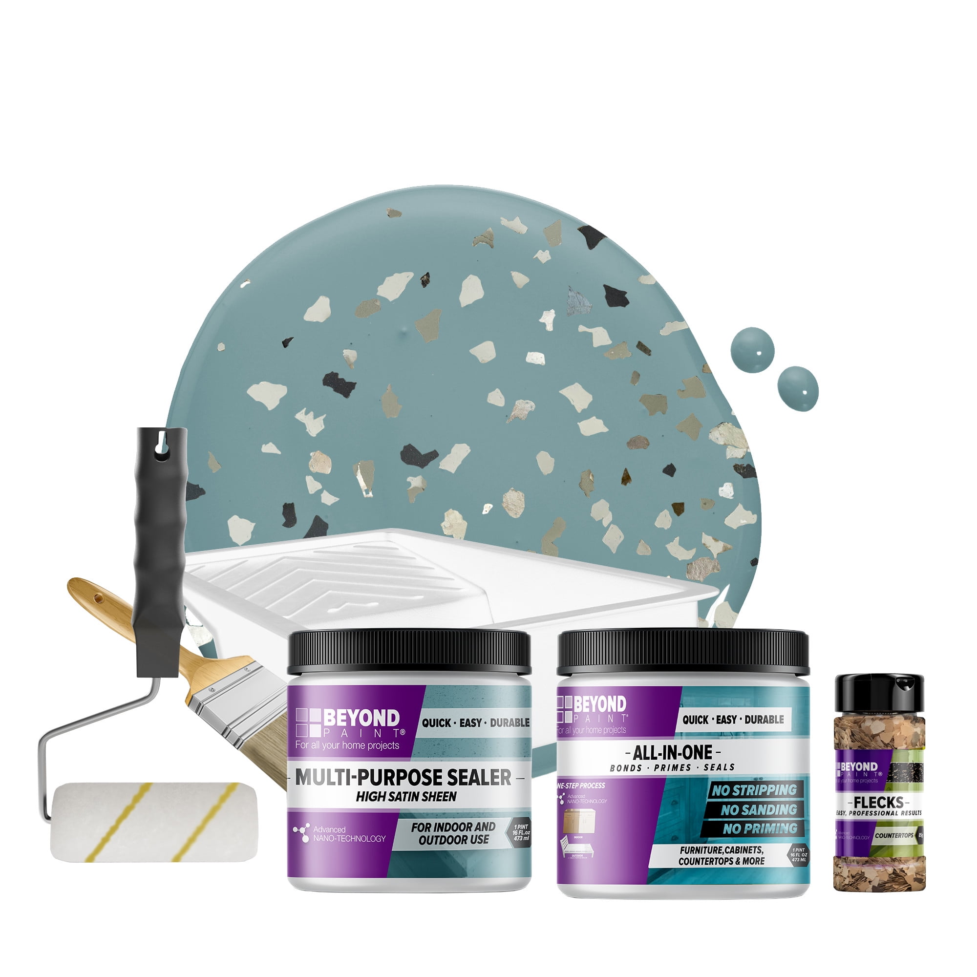 Beyond Paint Smoked Gray Flecks Countertop Makeover Kit with Paint ...