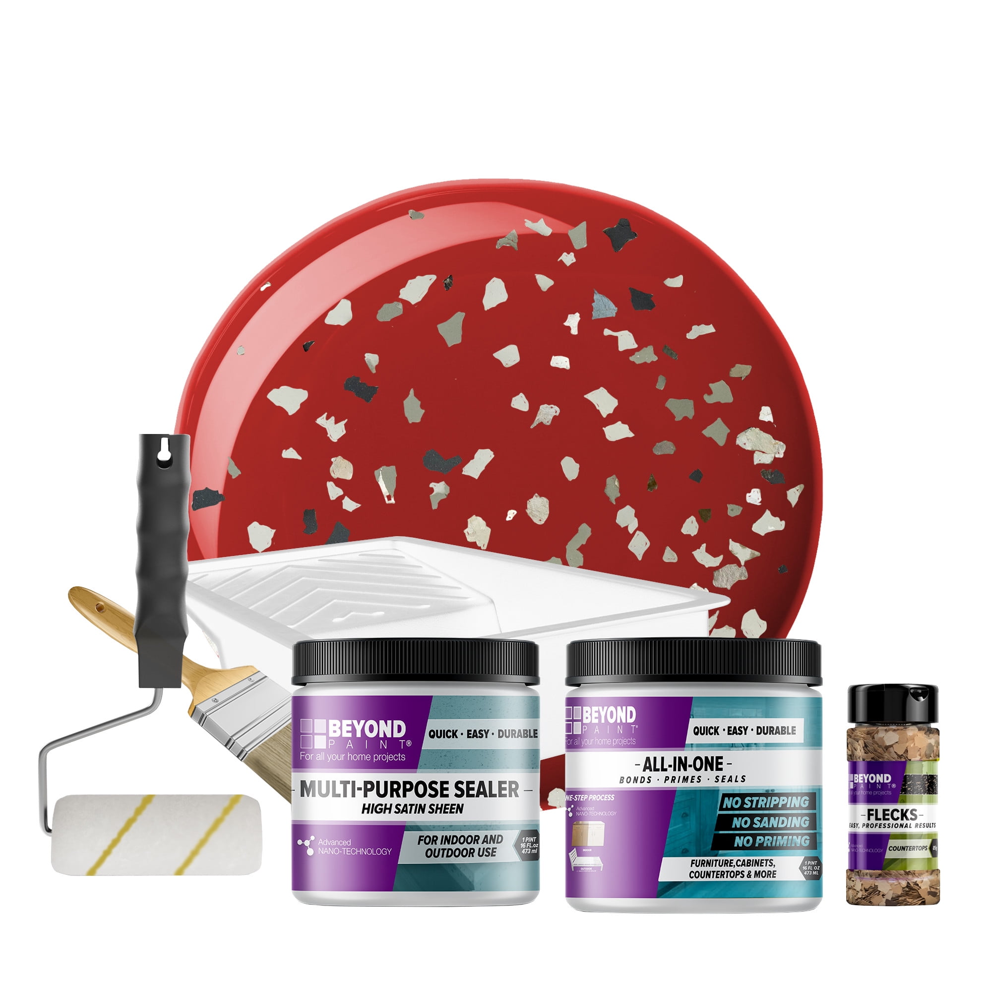 Beyond Paint Smoked Gray Flecks Countertop Makeover Kit with Paint ...