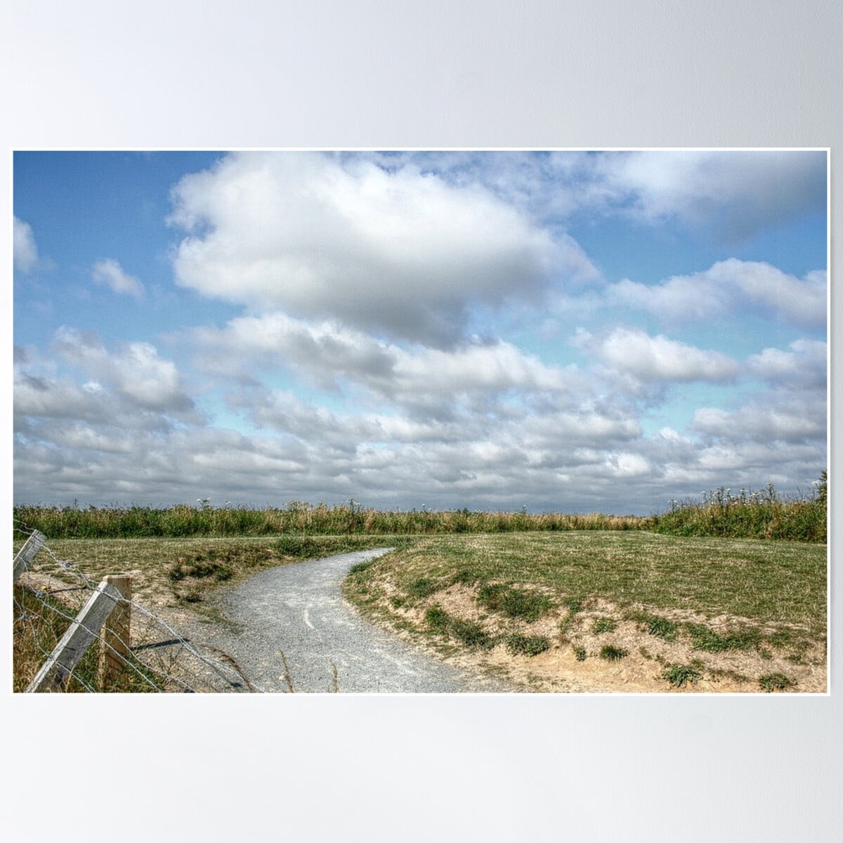 Beyond The Barbed Wire Fence Poster Wall Art, Modern Wall Decor For ...