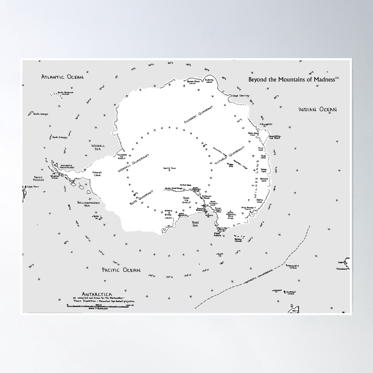 Beyond The Mountains Of Madness - Player Map (Starkweather-Moore ...
