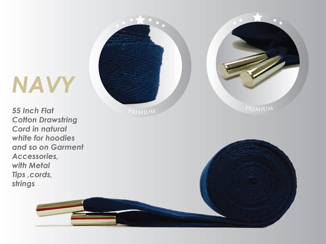 Beyond Trim Cotton Hoodie Drawstring with Metal tips 55 Inches ...