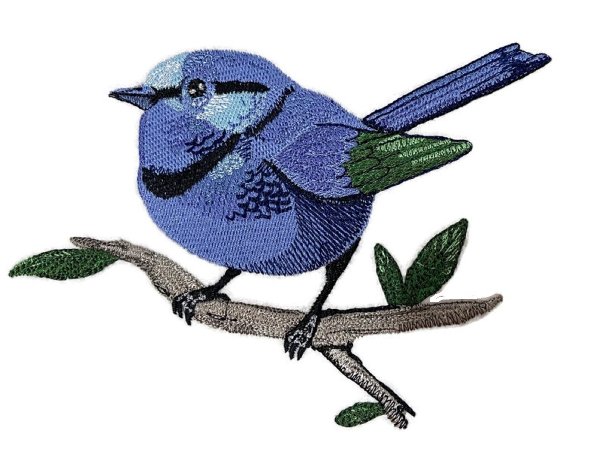 Beyond Vision Custom Wild Blue Splendid Fairywren Embroidery Iron On ...