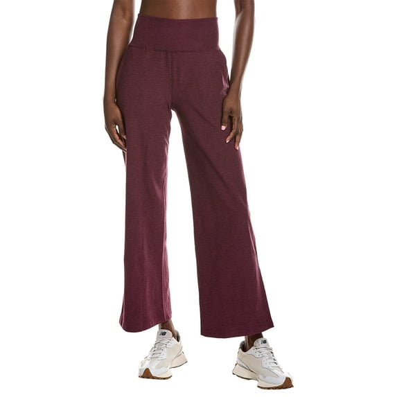 Beyond Yoga womens Spacedye Laid Back 29in Wide Leg Pant, L-S, Red ...