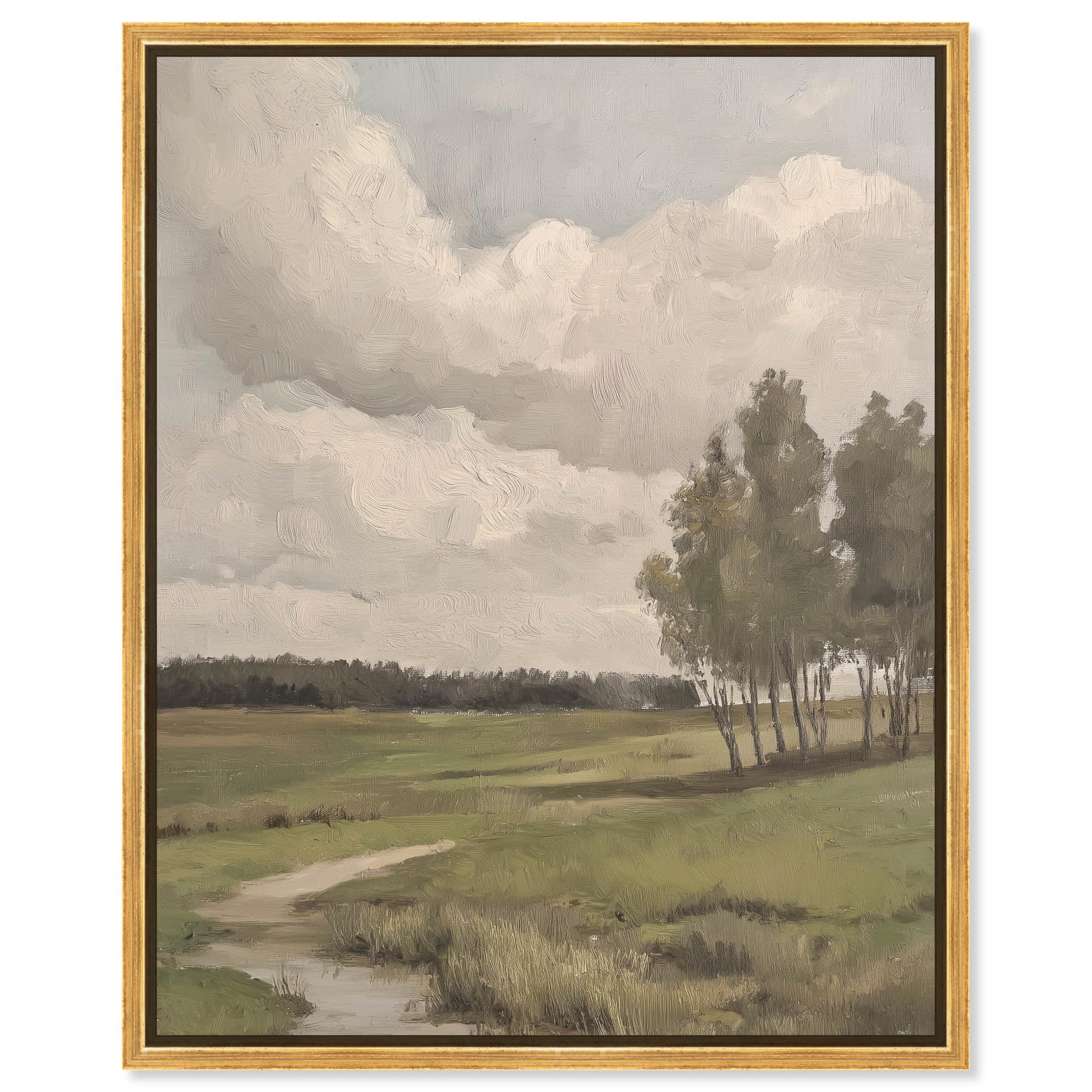 Beyond the Field Canvas Impressionism Art by Art Remedy, Gold Frame, 20 ...