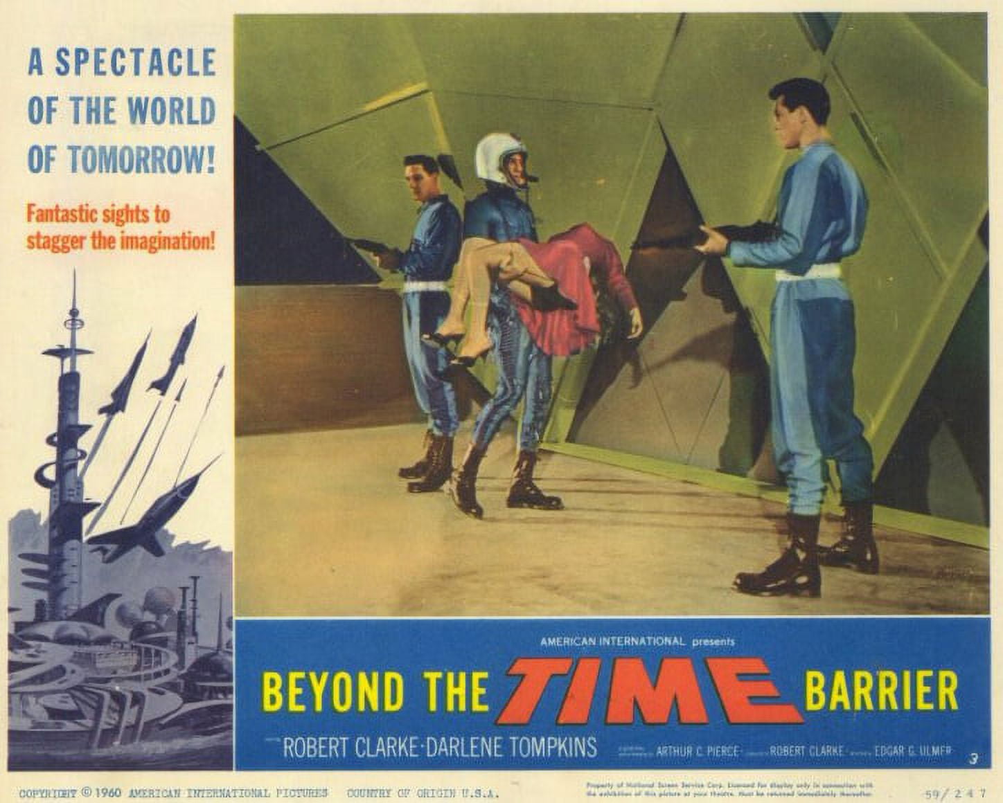 Beyond the Time Barrier - movie POSTER (Style D) (11" x 14") (1960 ...