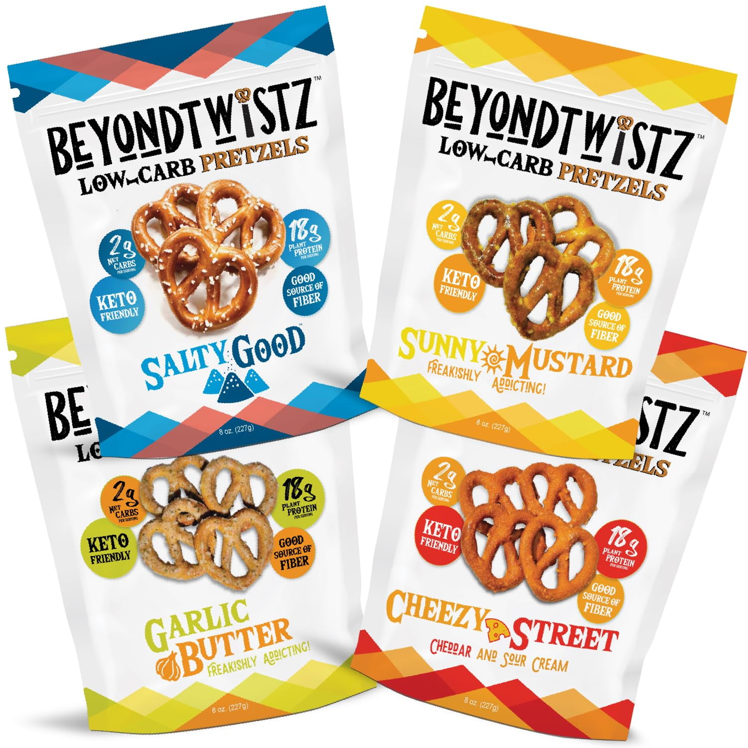BeyondTwistz Low Carb Pretzels, YYF14 Ultimate Sampler Pack, Keto ...