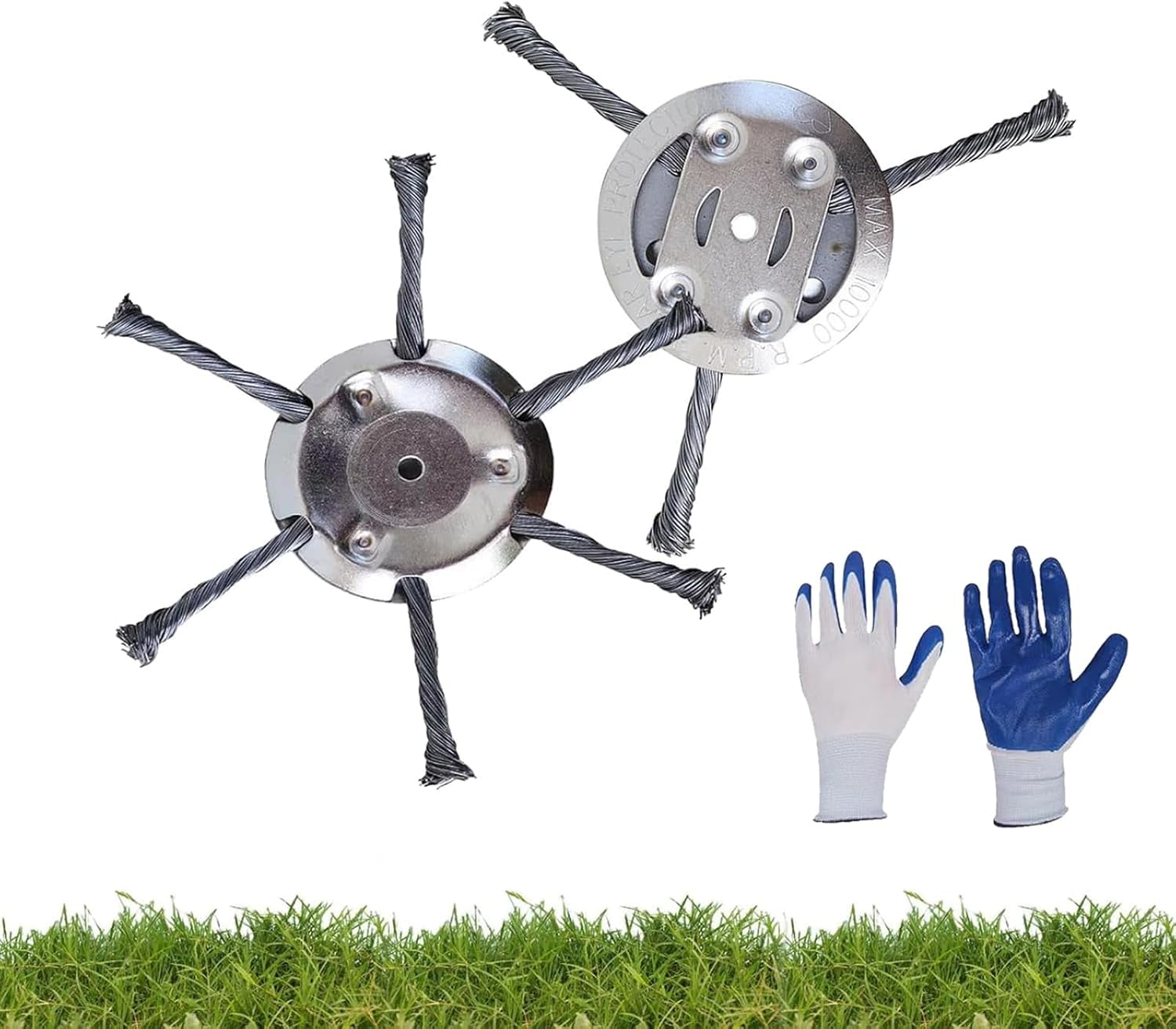 Beyonddraw 6 Inch Steel Wire Brush Cutter Trimmer Head, Universal Steel Wire Trimmer Head for ...