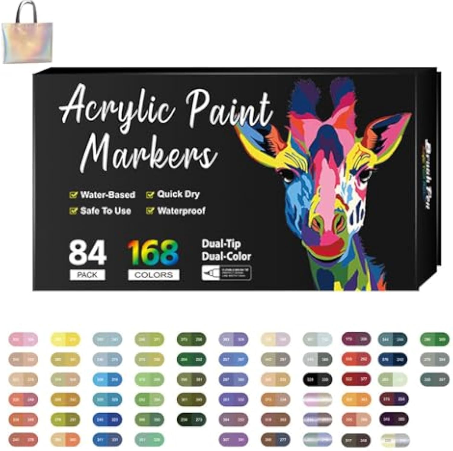 Beyonddraw Dual Tip Acrylic Paint Pen Marker, Dual Tip Acrylic Paint Pen Marker, Fine Brush Tips ...