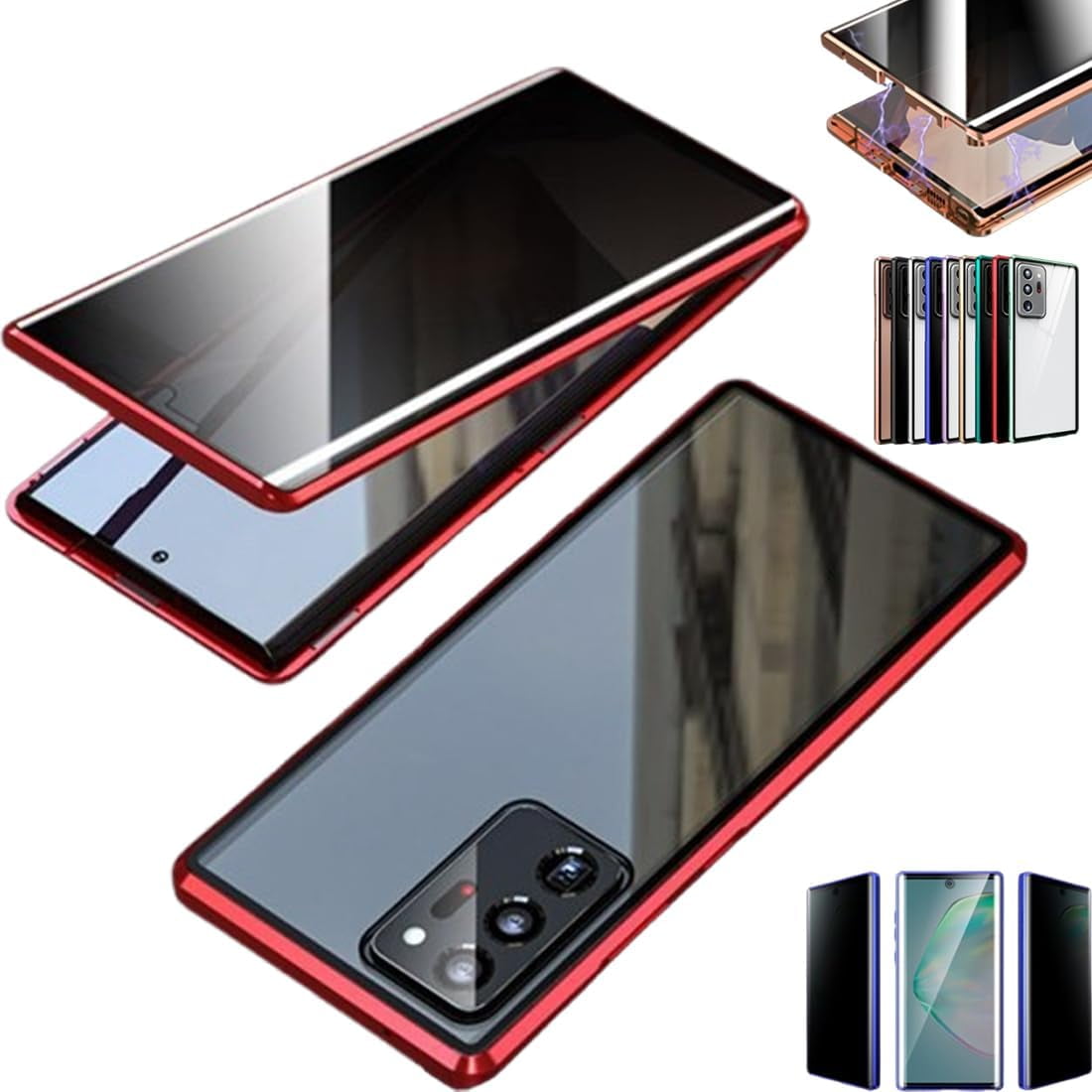 Beyonddraw Magnetic Tempered Glass Double-Sided Phone Case for Samsung ...