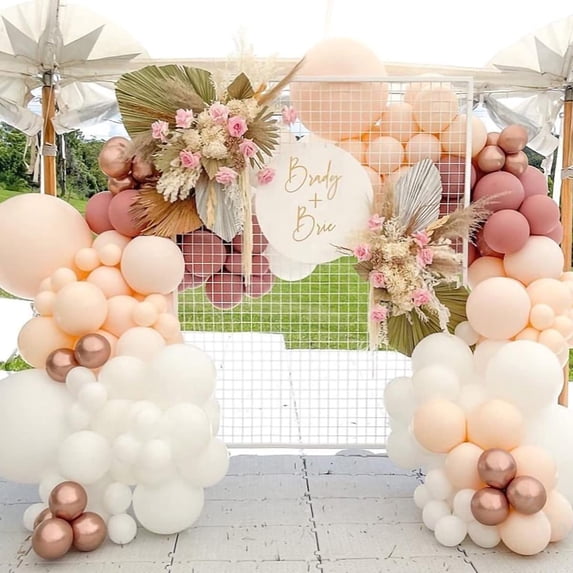 Beyondtrade 144pcs Apricot Retro Pink Balloon Arch Garland Kit for ...