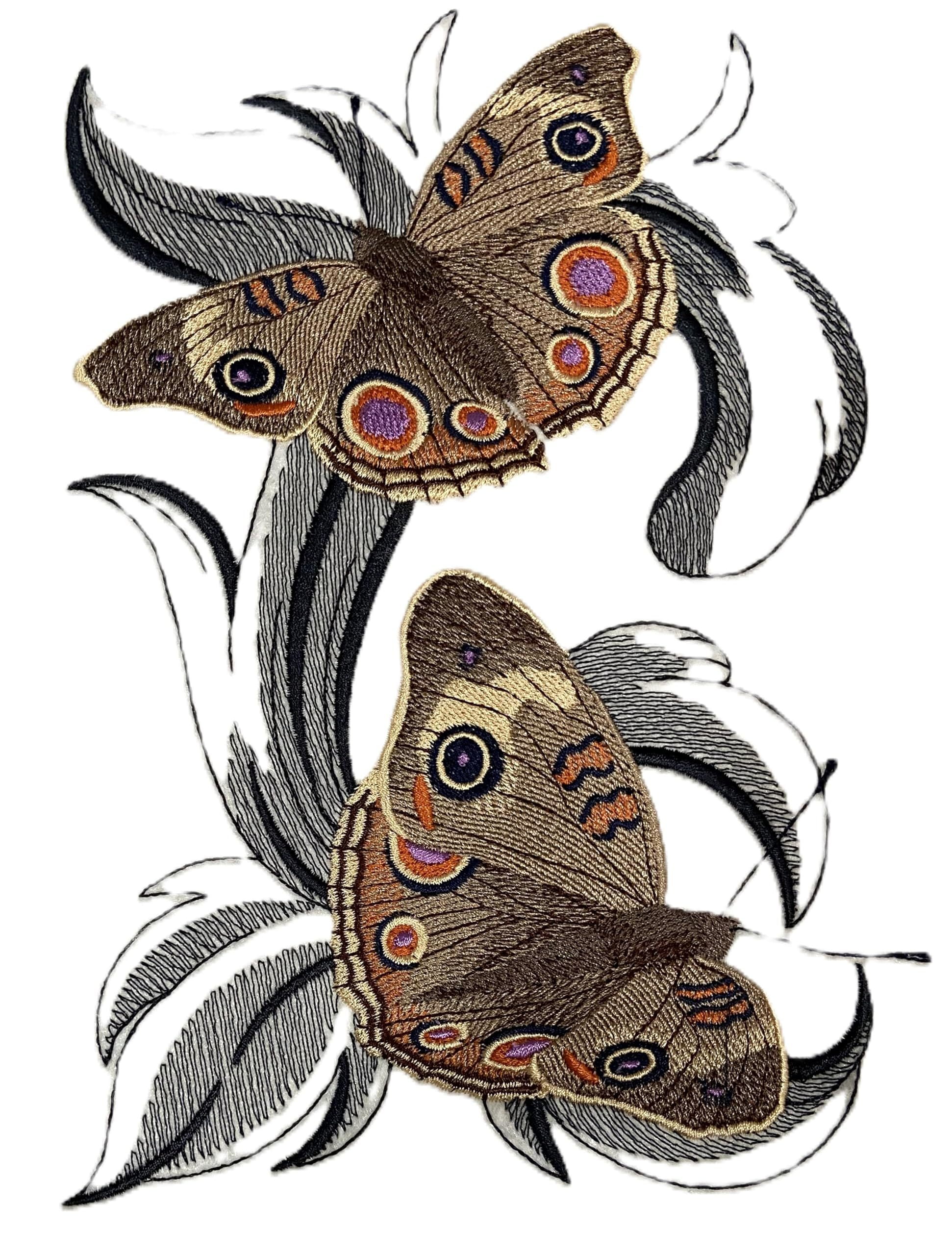 Beyondvision Custom Common Buckeye Butterflies with Baroque Embroidered ...