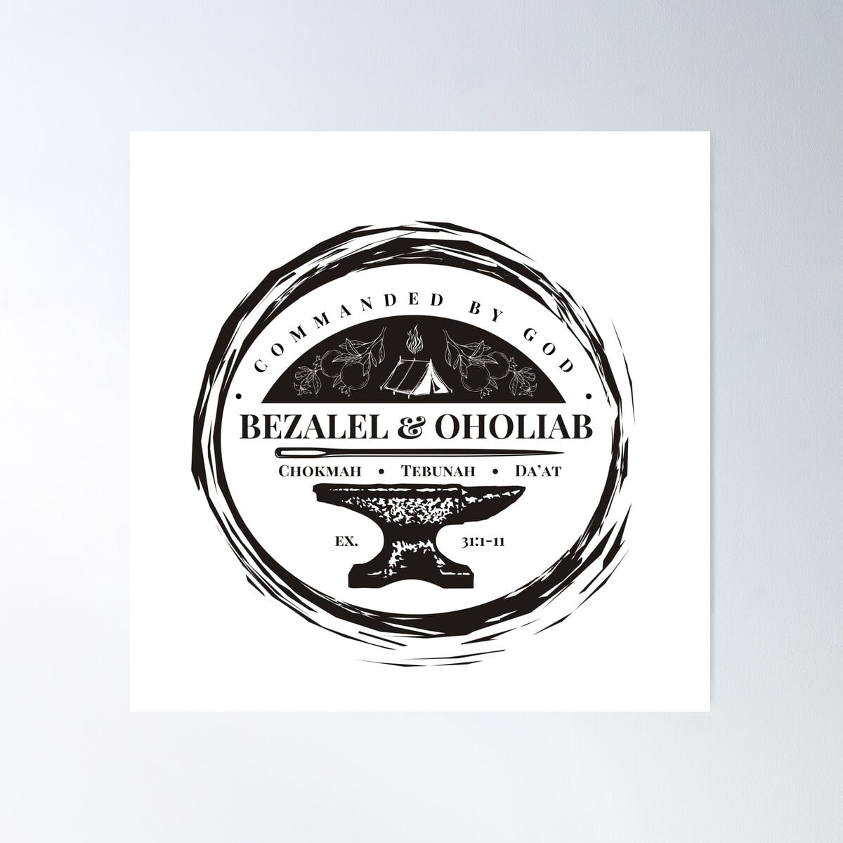 Bezalel And Oholiab Poster Wall Art, Modern Wall Decor For Living Room ...