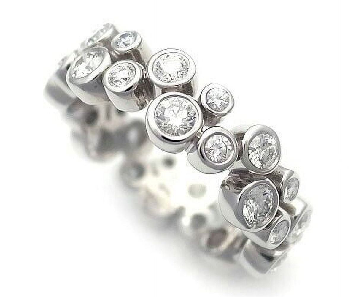 Bezel Set Full Eternity Ring Bubble Ring 2.4 Ct Simulated Diamond 14K ...