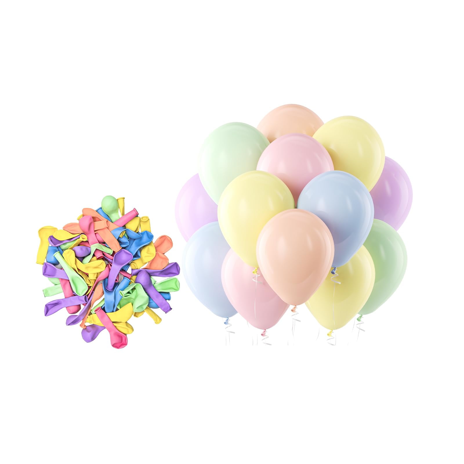 Bezente Pastel Balloons Latex IFF17 Party Balloons - 150 Pack 5 inch ...