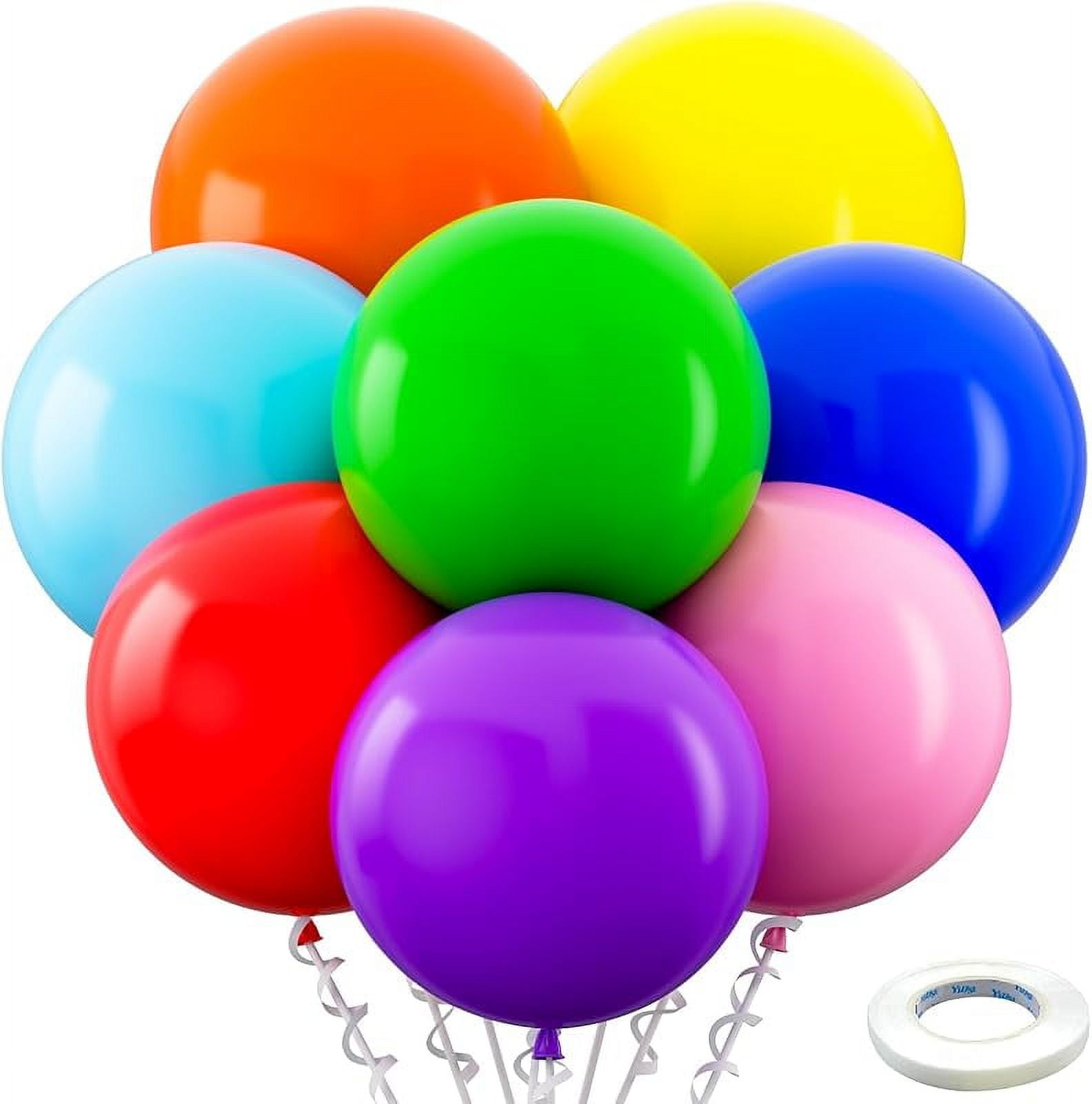 Bezente Royal Blue Latex Party Balloons - 100 Pack 12 inch Round Helium ...