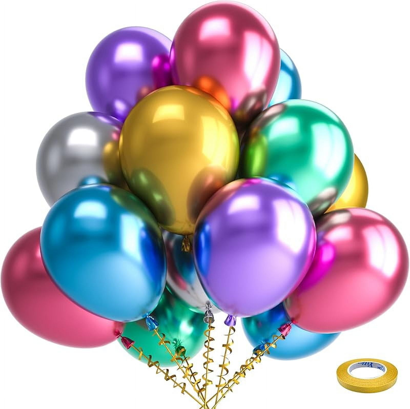 Bezente Royal Blue Latex Party Balloons - 100 Pack 12 inch Round Helium ...