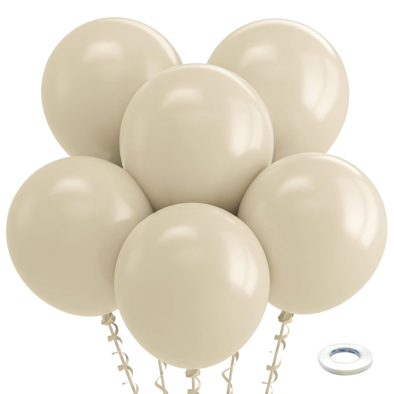 Bezente White Sand Balloons 18 Inch AFN1- 30 Pack Large Thick Sand ...