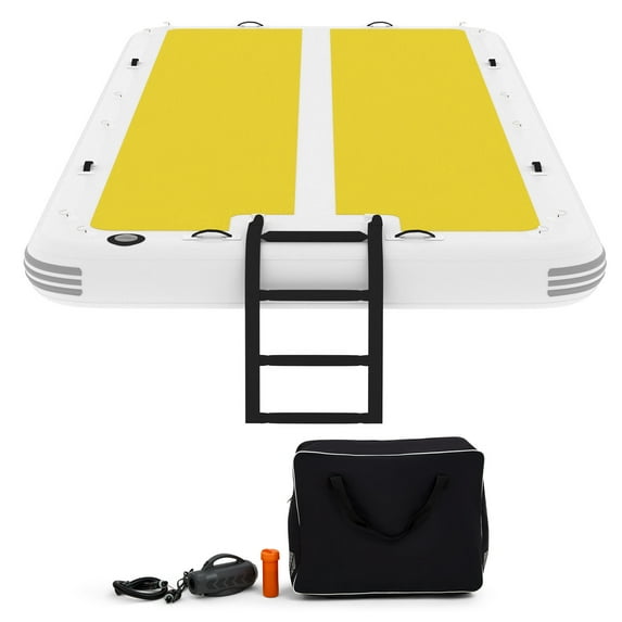 Bezliving 15'x6.5' Inflatable Floating Platform with 5mm EVA Non-Slip ...