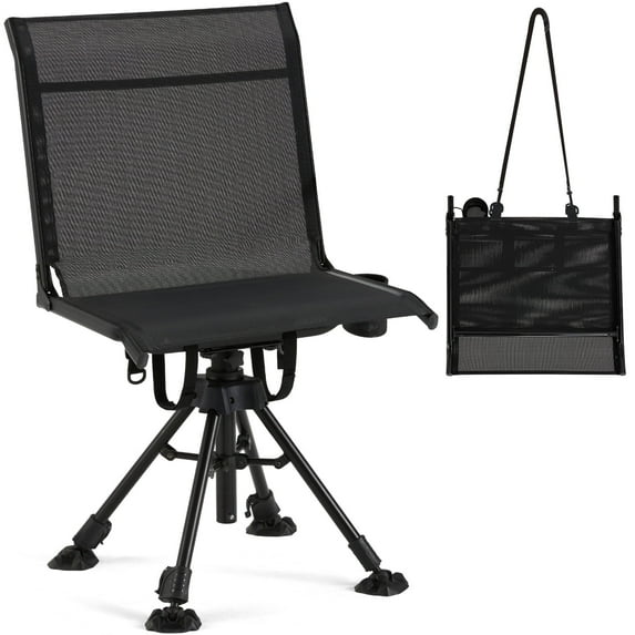 Bezliving 360° Silent Swivel Hunting Blind Chair, No-Armrest Design ...